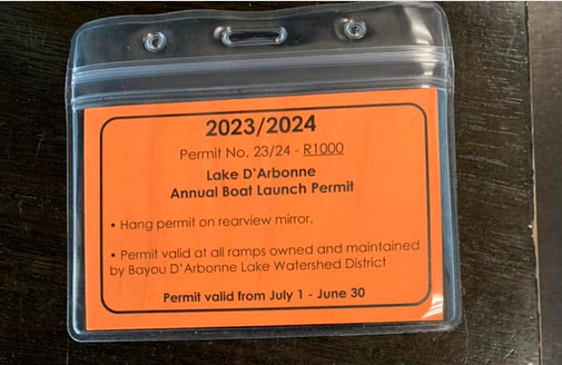 Boat Launch Permit renewals due | lake darbonne life